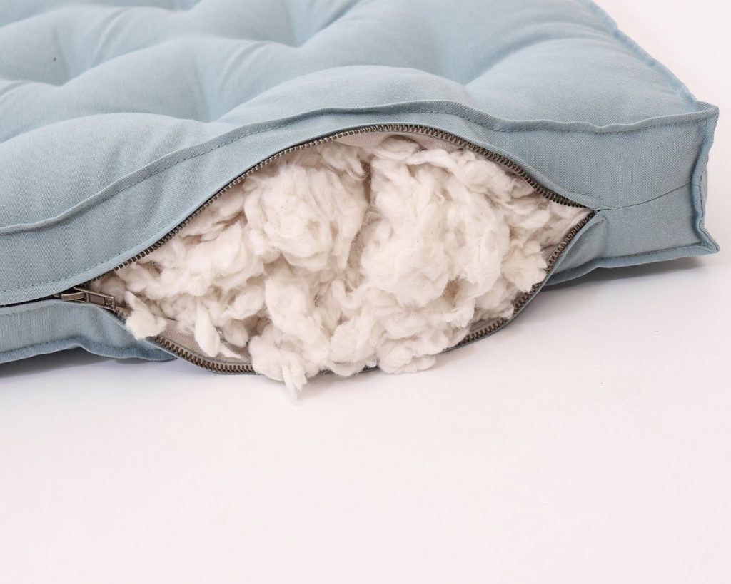 Custom Organic Cotton Tufted Seat Cushion | Cottoned Shop | Handmade Decor